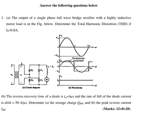 Solved Answer the following questions below 1. (a) The | Chegg.com