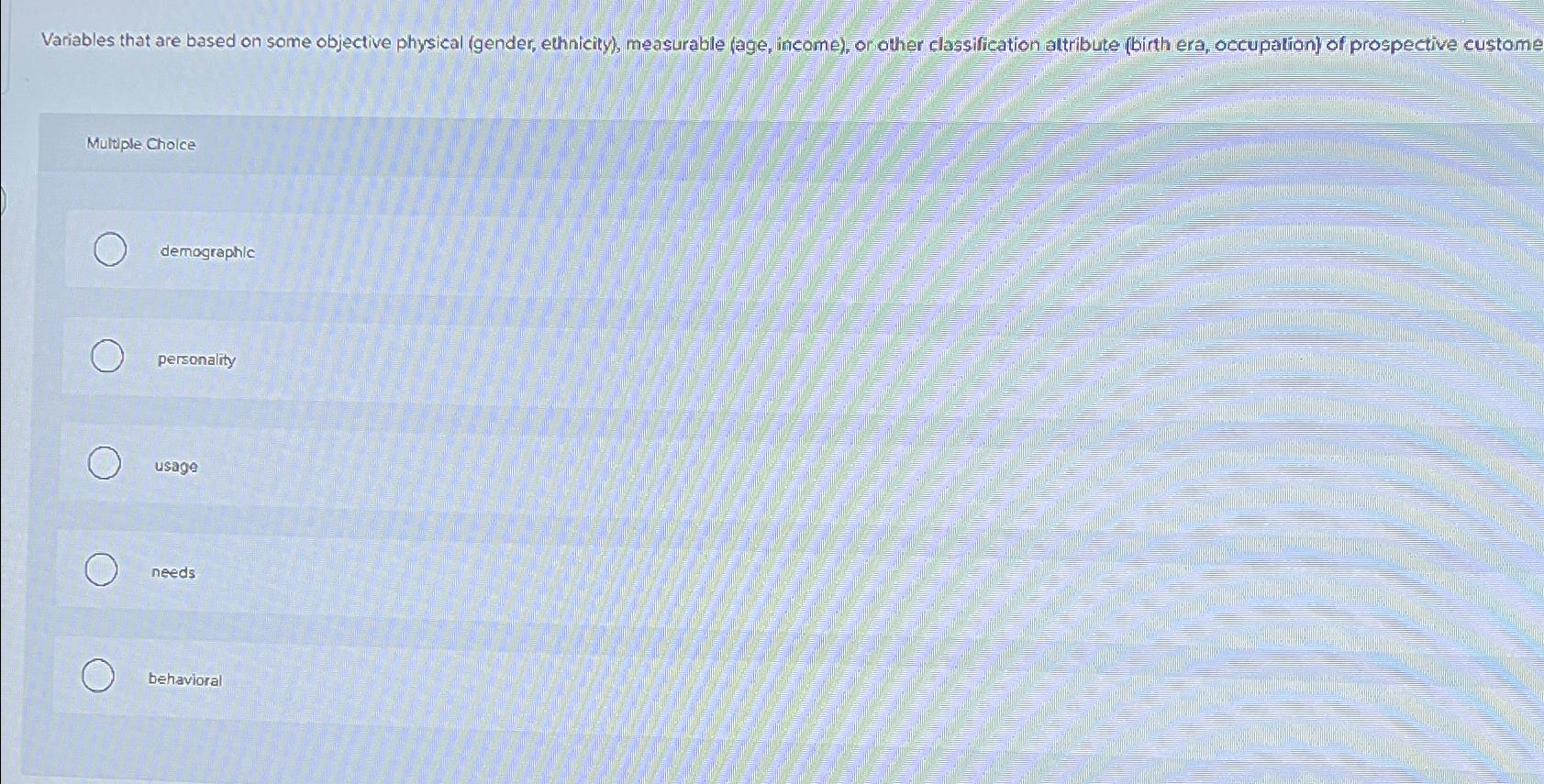 Solved Variables that are based on some objective physical | Chegg.com