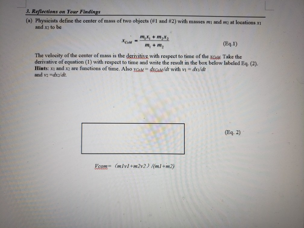 LixePhoto Physics Activity 15 Name Date: Center of | Chegg.com