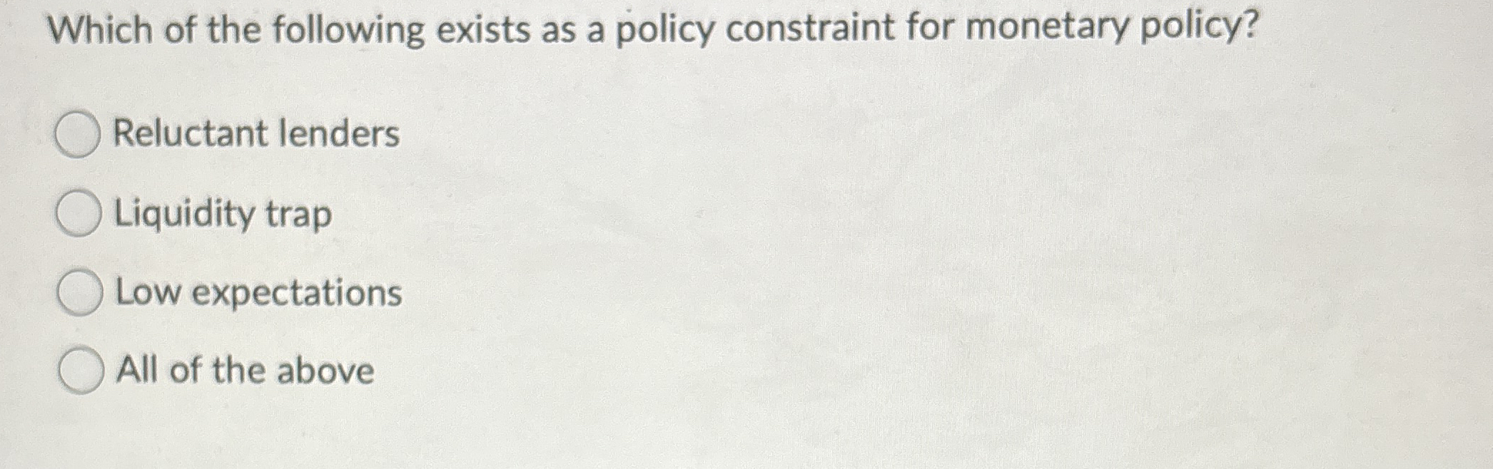 Solved Which of the following exists as a policy constraint | Chegg.com