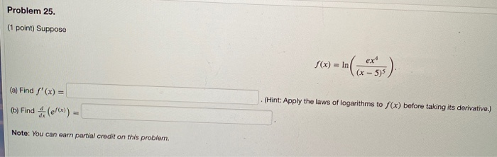 Solved Problem 24. (1 point) If f(x) = 3 sin(x) + 3xx, find | Chegg.com