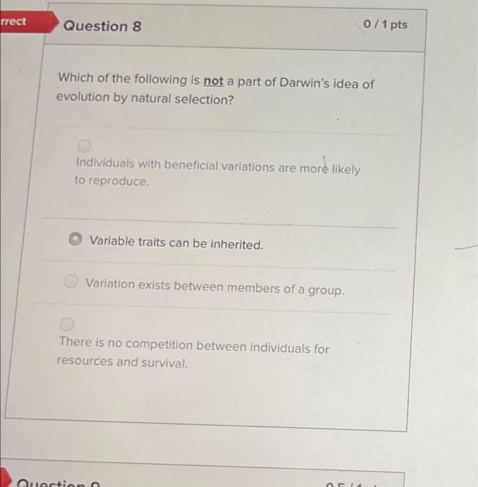Solved Rrect Question 8 01 Pts Which Of The Following Is 0593