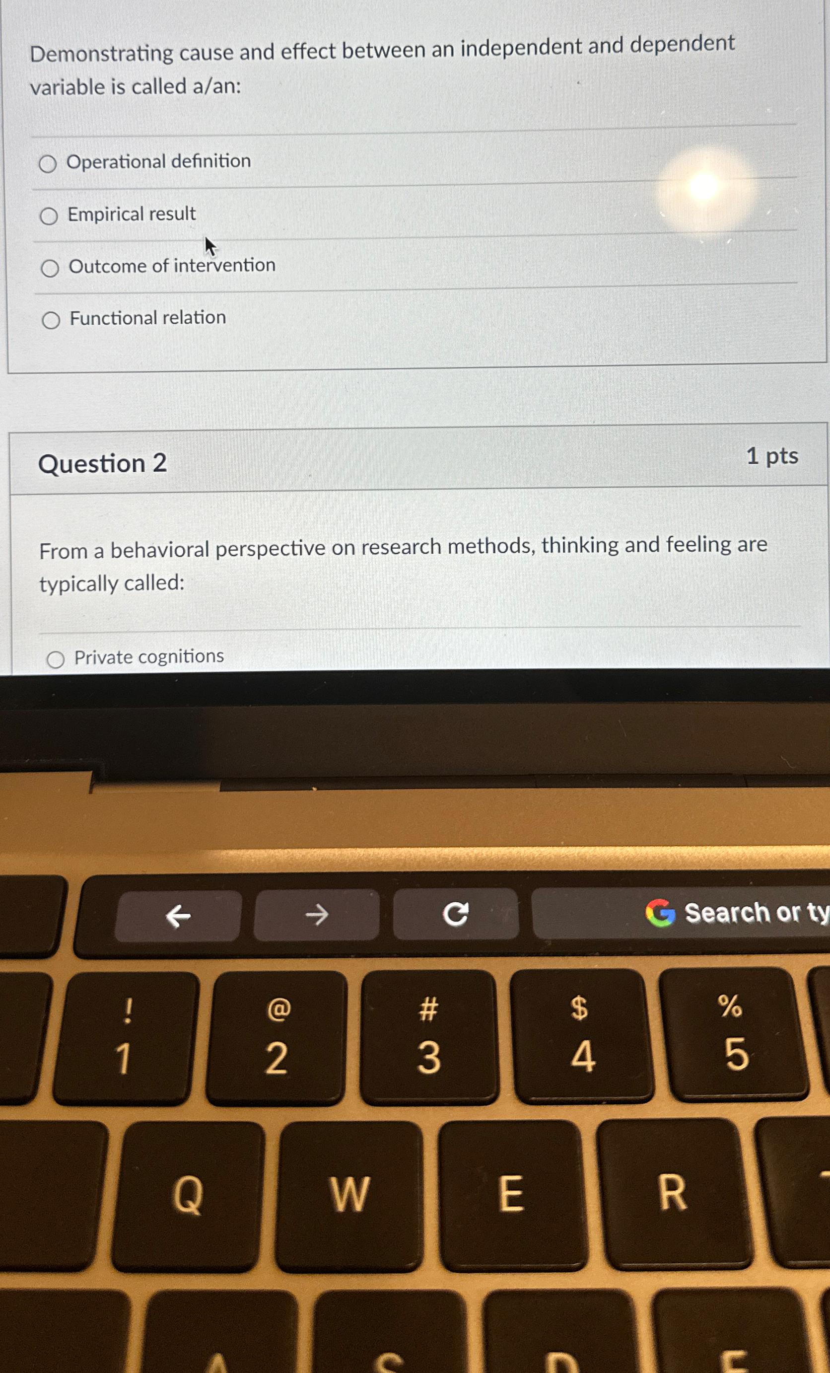 Demonstrating cause and effect between an independent | Chegg.com