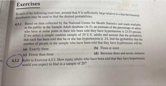 Solved In each of the following exercises, assume that N is | Chegg.com