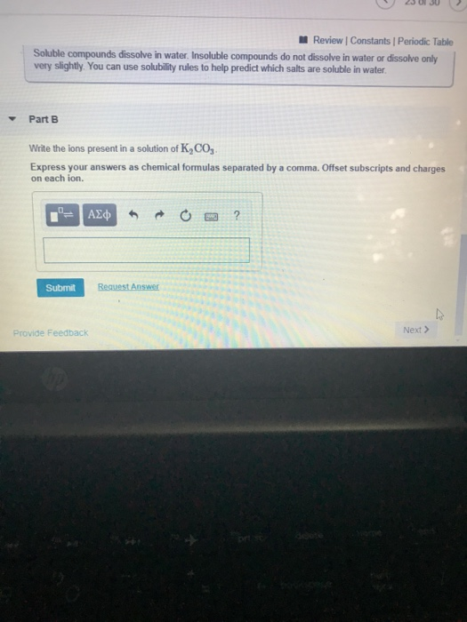 Solved 23 030 > Review Constants Periodic Table Soluble | Chegg.com
