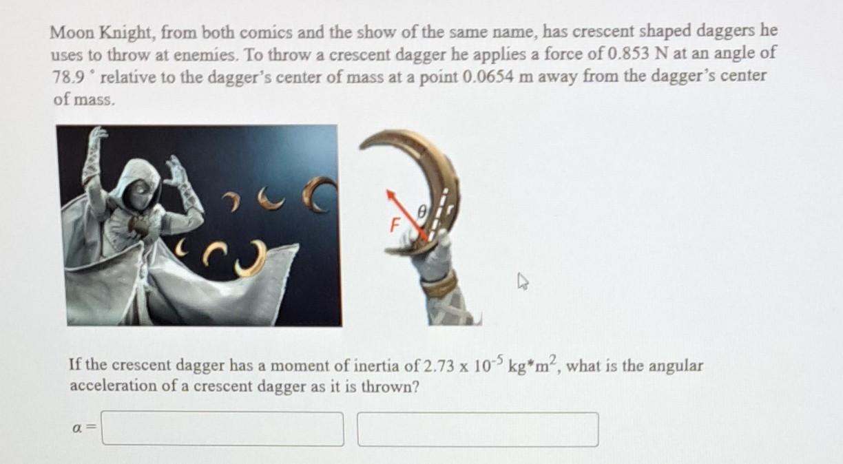 Solved Moon Knight, from both comics and the show of the | Chegg.com