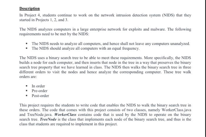Solved Description In Project 4, students continue to work | Chegg.com