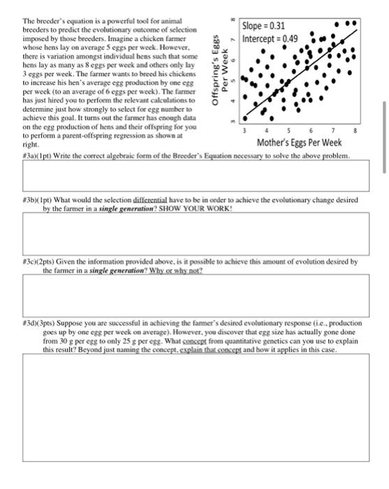 Solved . The breeder's equation is a powerful tool for | Chegg.com