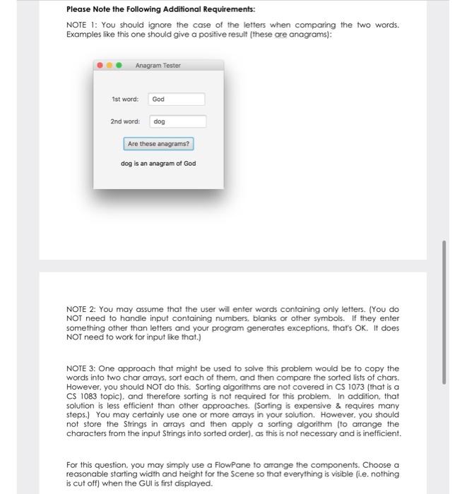 Solved I. Testing for Anagrams: An anagram is a word made by | Chegg.com
