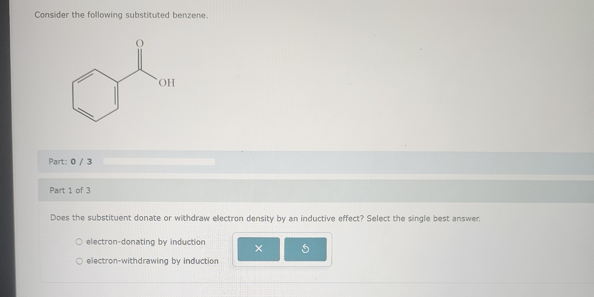 Solved Consider the following substituted benzene.Part: | Chegg.com