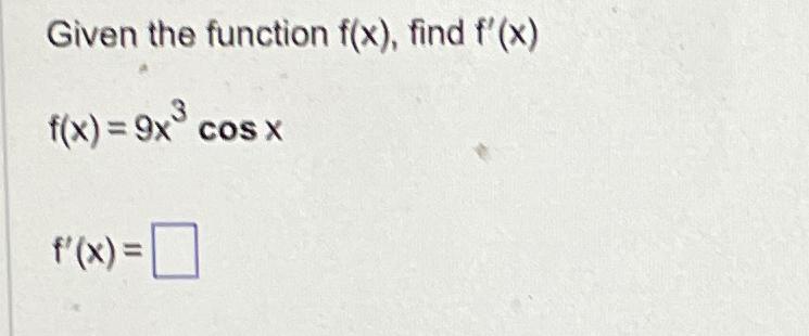 Solved Given the function f(x), ﻿find | Chegg.com