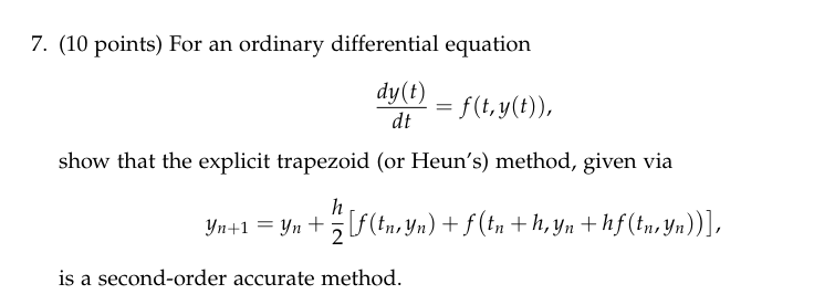 Solved (10 ﻿points) ﻿For an ordinary differential | Chegg.com