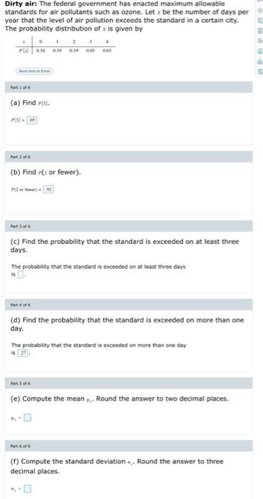 Solved Dirty air: The federal government has enacted maximum | Chegg.com