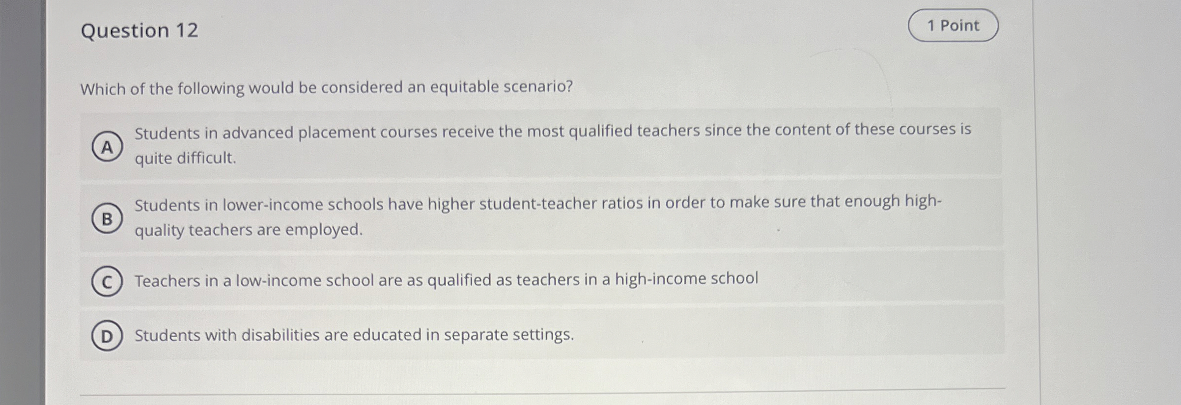 Solved Question 12Which of the following would be considered | Chegg.com