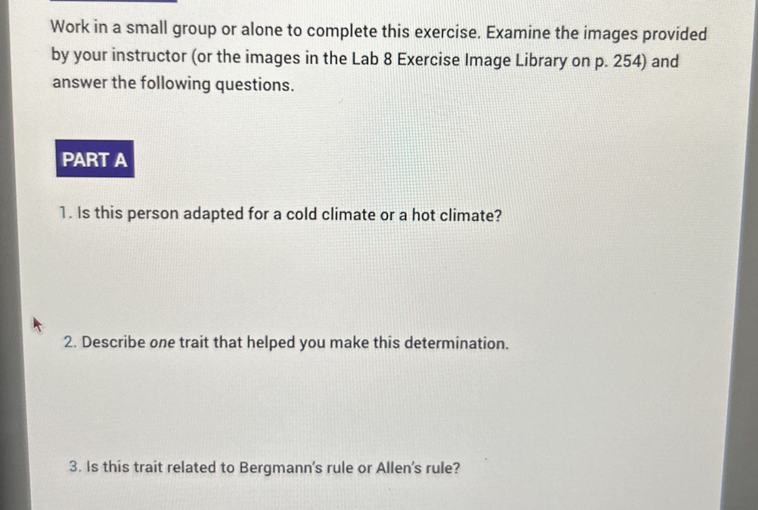 Solved Work in a small group or alone to complete this | Chegg.com