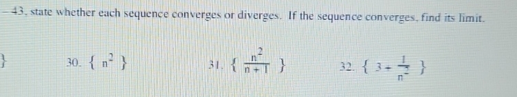 Solved state whether each sequence converges or diverges. If | Chegg.com