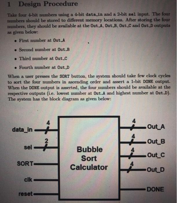 Datapaths and Controllers: Bubble Sort Bubble sort is | Chegg.com