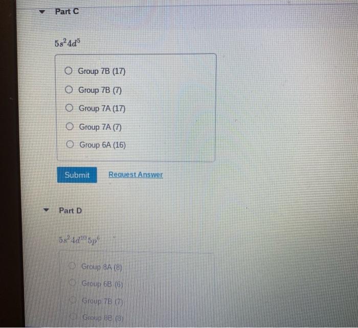 Solved Identify the group number using A/B and 1 to 18 | Chegg.com