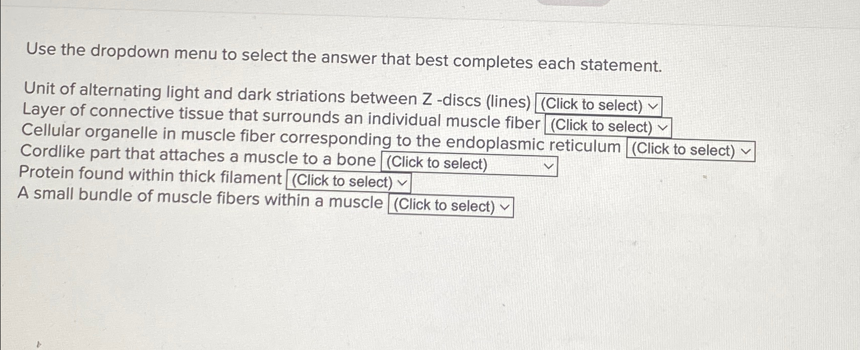 Solved Use the dropdown menu to select the answer that best | Chegg.com