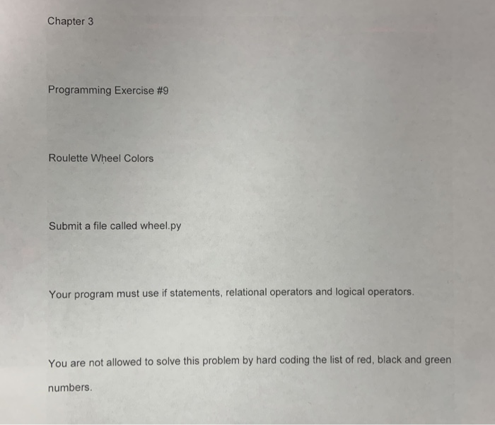 Solved 9. Roulette Wheel Colors On a roulette wheel, the | Chegg.com
