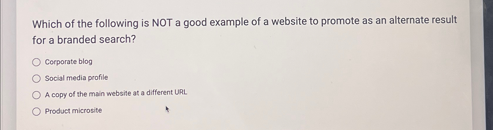 Solved Which of the following is NOT a good example of a | Chegg.com
