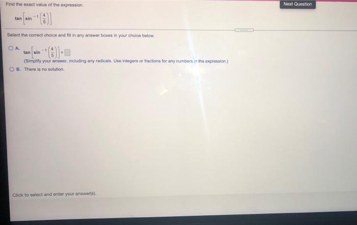 Solved Find the exact value, if any, of the following | Chegg.com