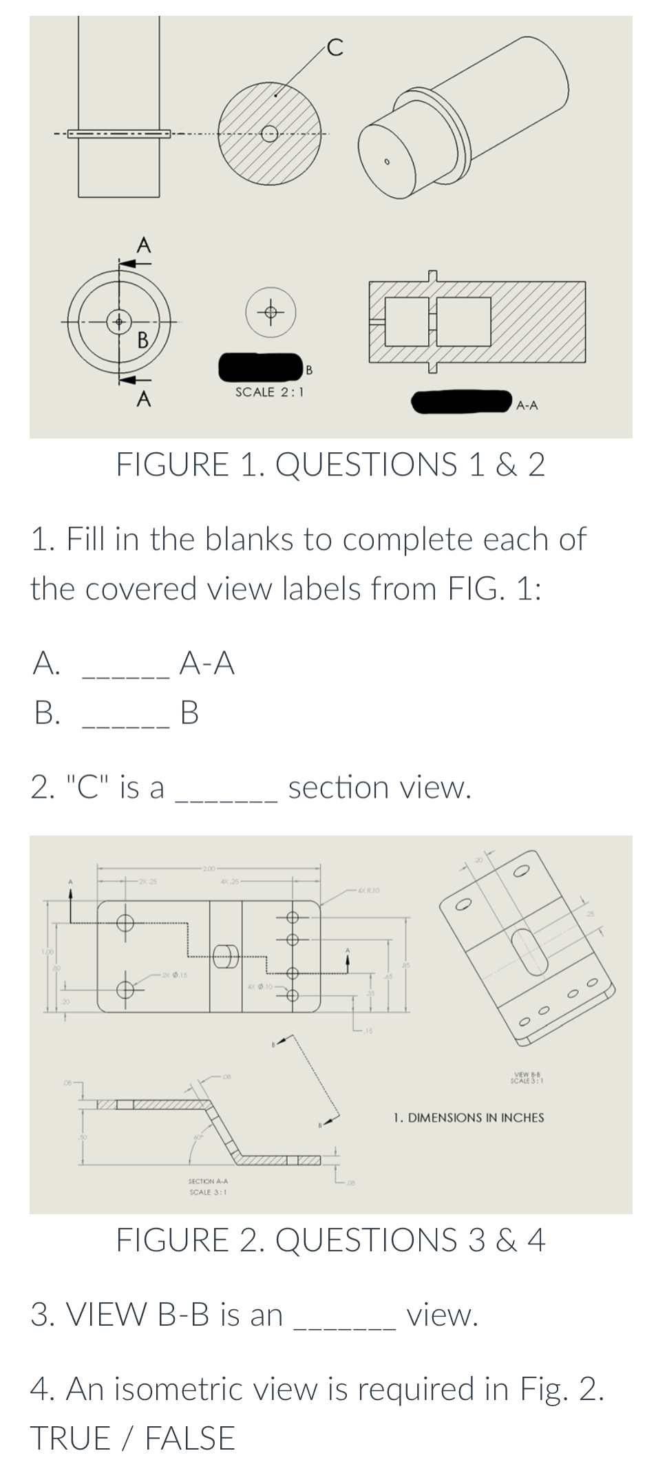 Solved FIGURE 1. ﻿QUESTIONS 1 ﻿& 2Fill in the blanks to | Chegg.com