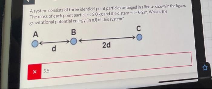 Solved A system consists of three identical point particles | Chegg.com