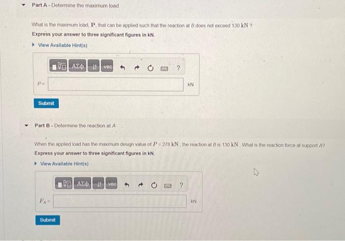 Solved Leaming CoakWhat is the maximum load, P, that can be | Chegg.com