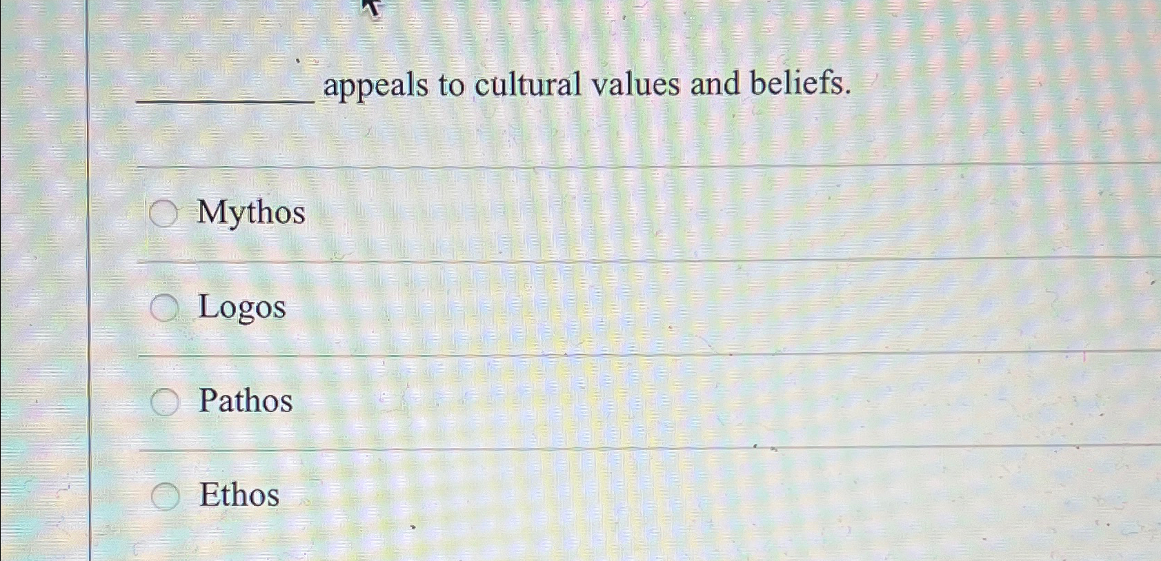 Solved appeals to cultural values and | Chegg.com