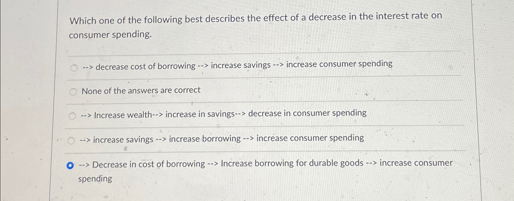 Solved Which one of the following best describes the effect | Chegg.com