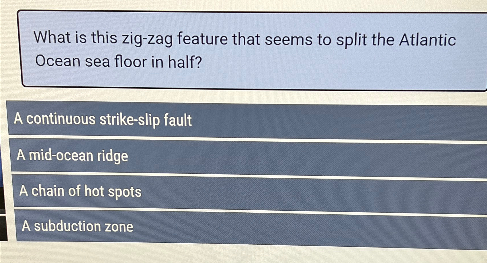 Solved What is this zig-zag feature that seems to split the | Chegg.com
