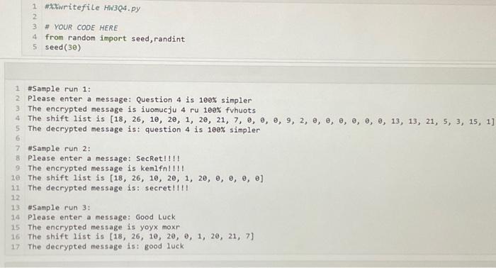 Solved Solve this question and make sure the outputs match | Chegg.com