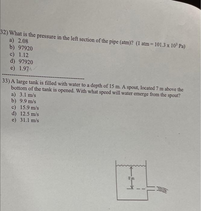 Solved Water flows through a horizontal pipe and is | Chegg.com
