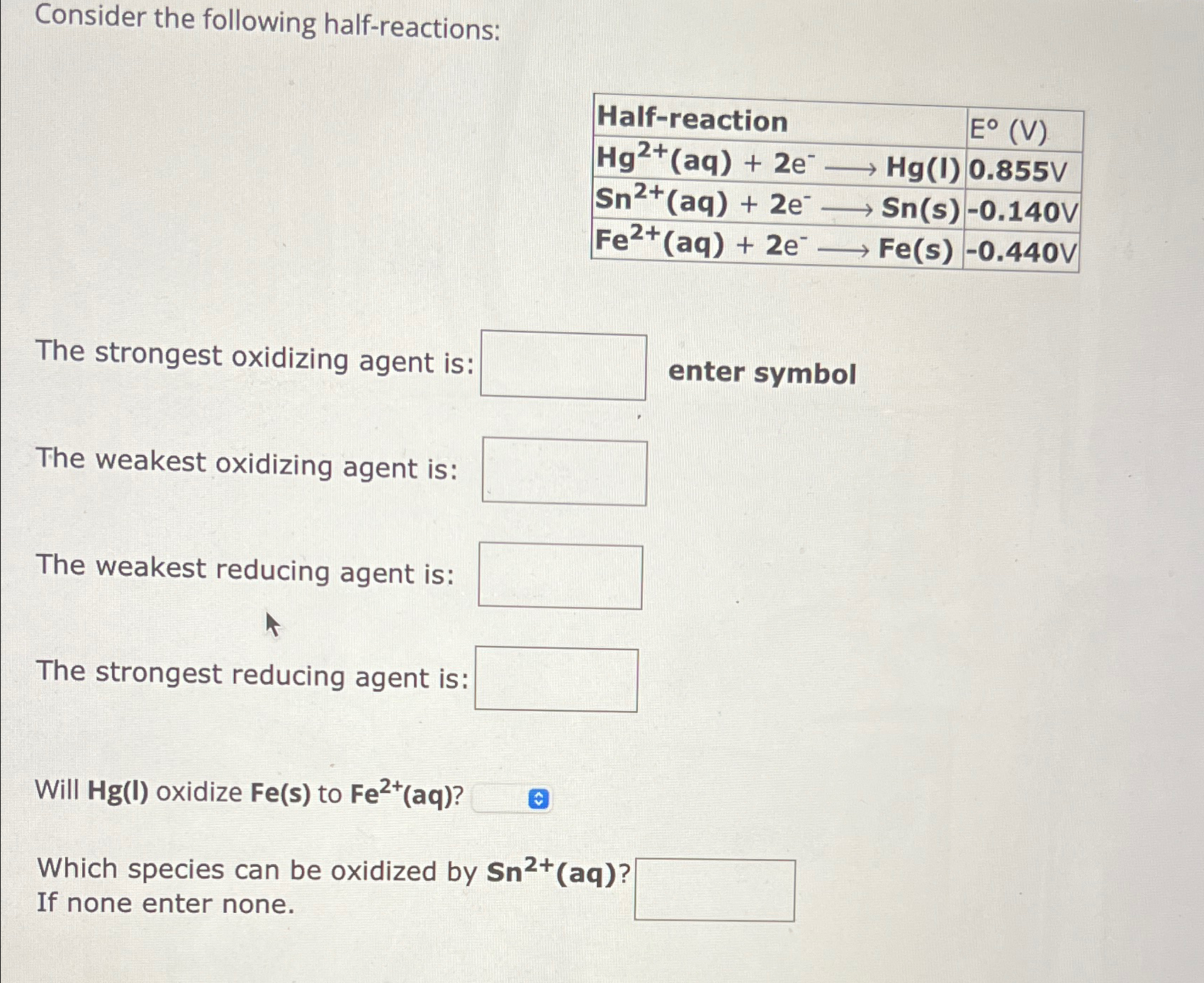 Solved Consider the following | Chegg.com