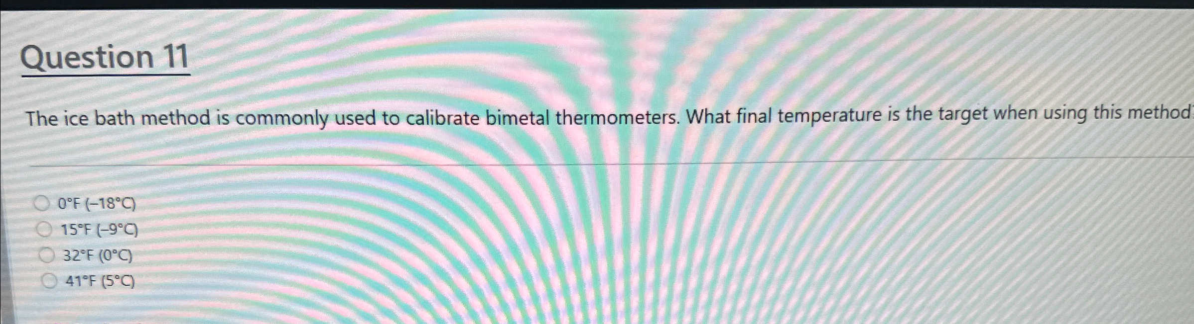Solved Question 11The ice bath method is commonly used to | Chegg.com