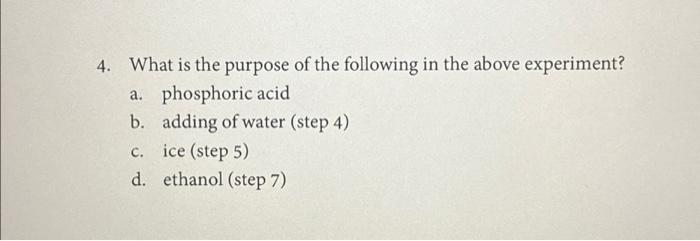 Solved Synthesis of Aspirin4. What is the purpose of the | Chegg.com