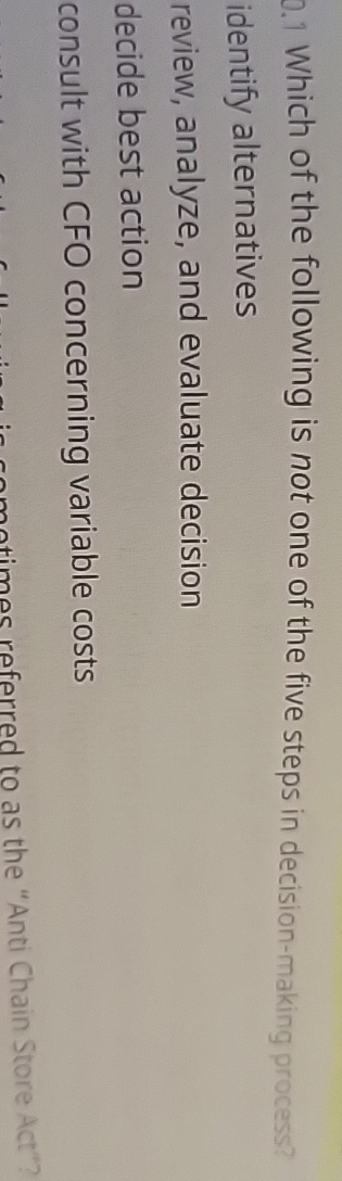Solved 0.1 ﻿Which of the following is not one of the five | Chegg.com