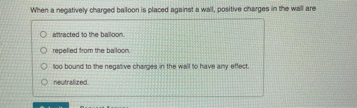 Solved When a negatively charged balloon is placed against a | Chegg.com