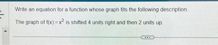Solved Write an equation for a function whose graph fits the | Chegg.com