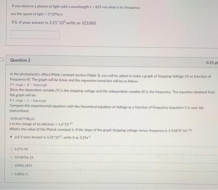 Solved If you observe a photo of light with a wavelength 1 - | Chegg.com