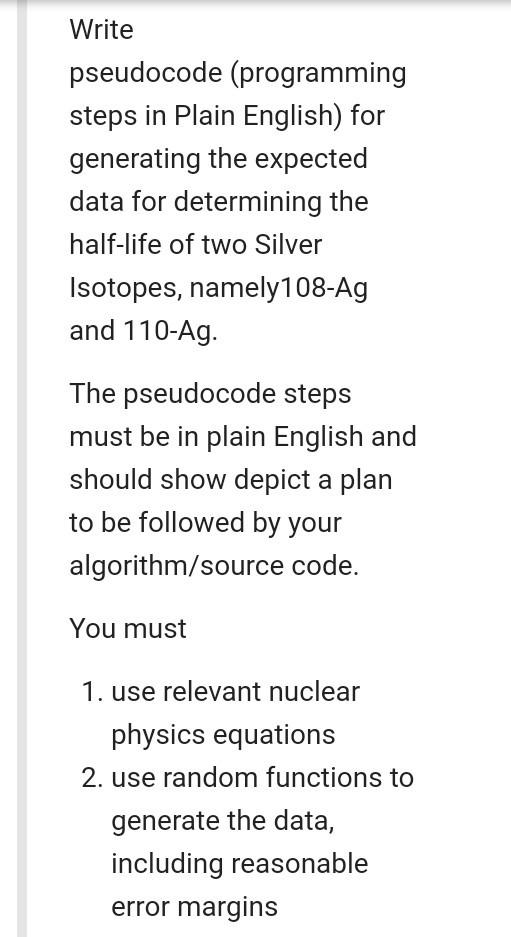 Solved Write Pseudocode Programming Steps In Plain English 8841