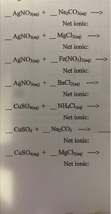 Solved −AgNO3(aq)+…Na2CO3(aq)→ −AgNO3(aq)+MgCl2 (aq) ⋯ | Chegg.com