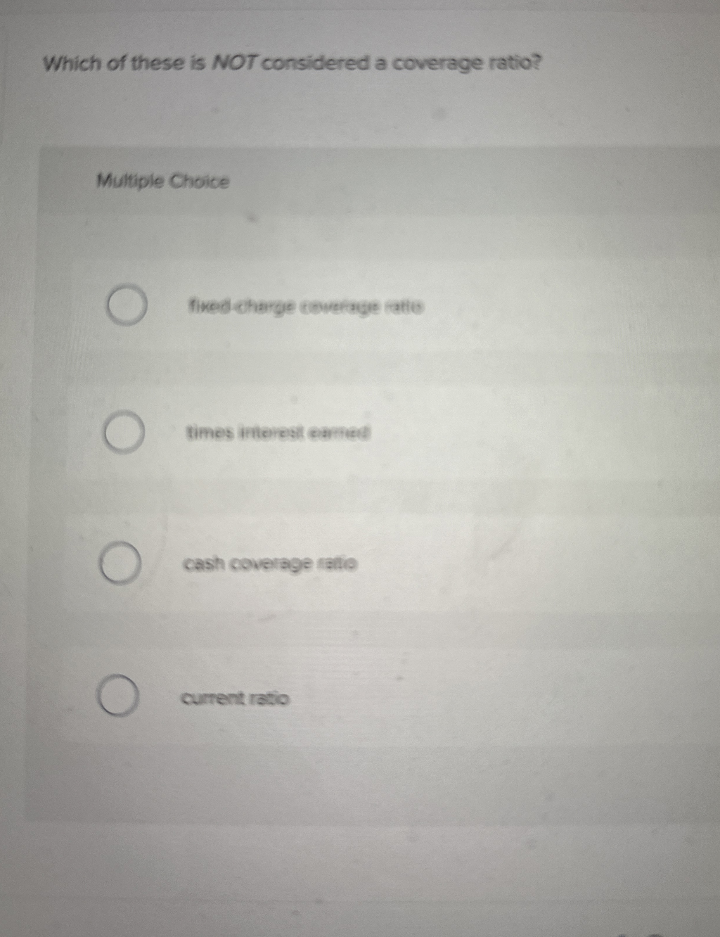 Solved Which of these is NOT considered a coverage | Chegg.com