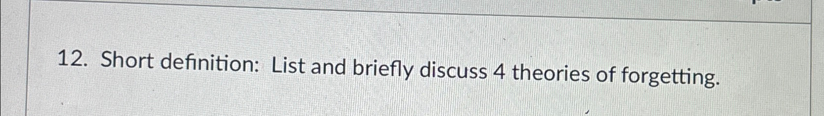 Solved Short definition: List and briefly discuss 4 | Chegg.com