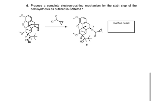 Solved d. ﻿Propose a complete electron-pushing mechanism for | Chegg.com