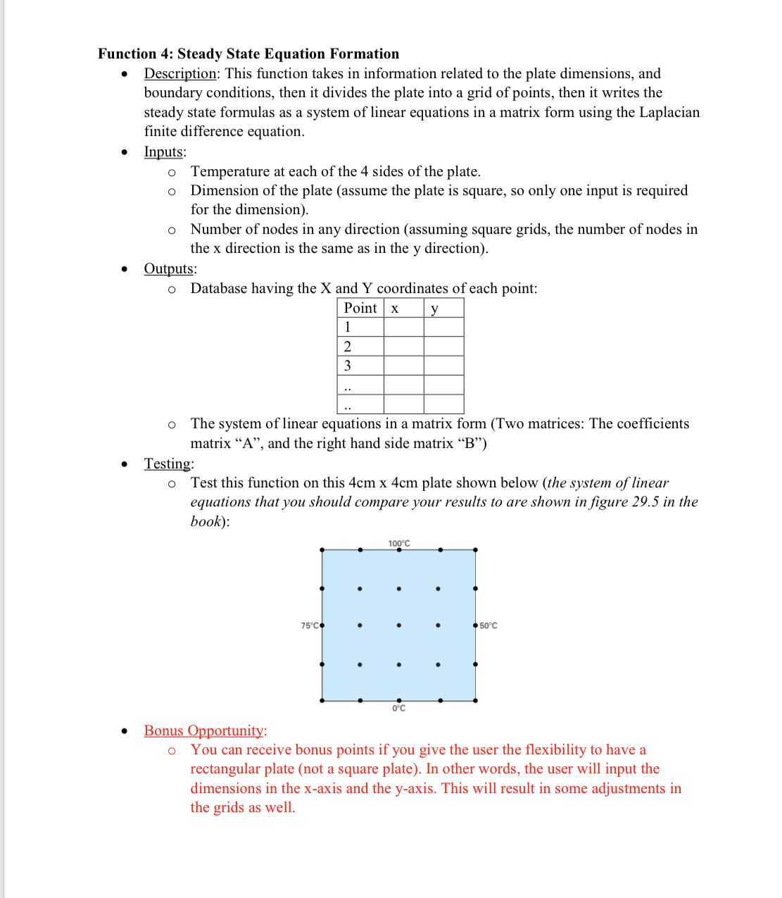 Solved A matlab code.Please include the bonus function | Chegg.com