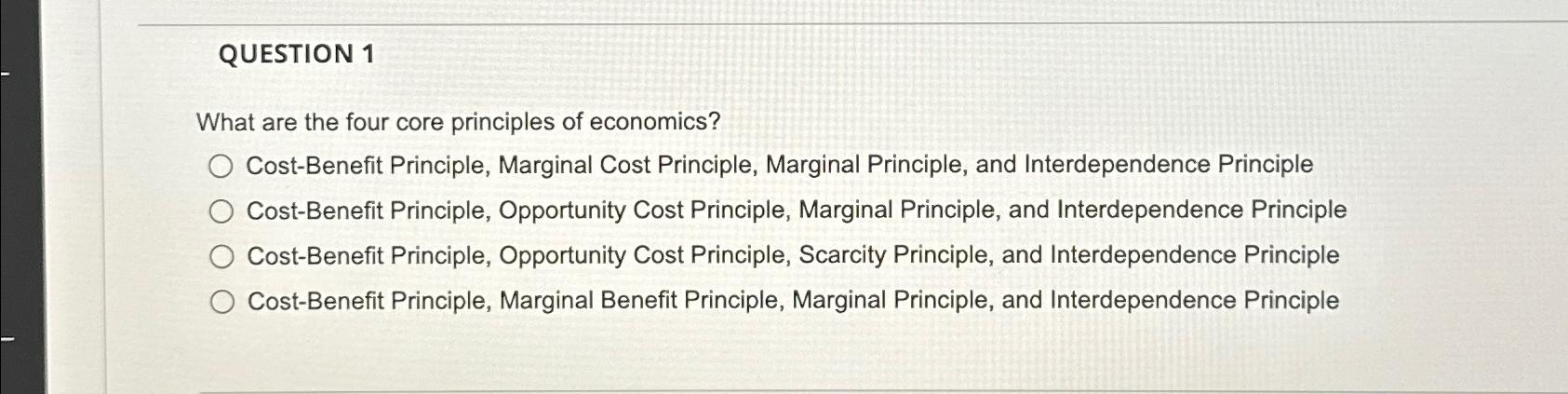 Solved QUESTION 1What are the four core principles of | Chegg.com