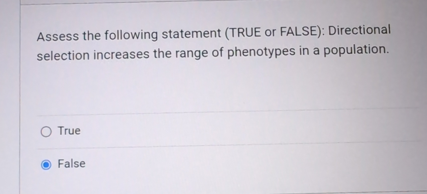 Solved Assess the following statement (TRUE or FALSE): | Chegg.com
