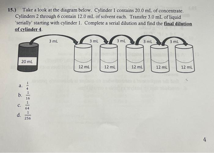 Solved 15.) Take a look at the diagram below. Cylinder 1 | Chegg.com